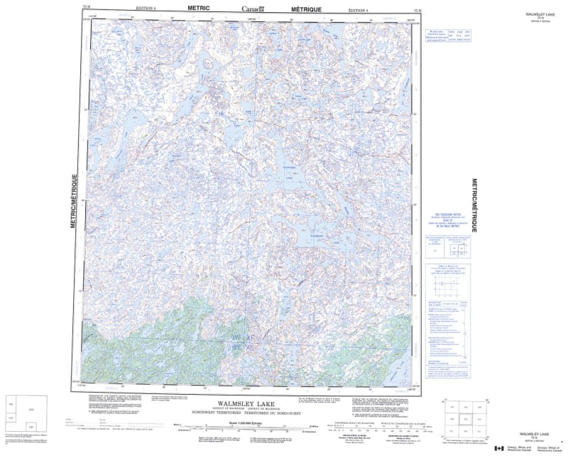 Walmsley Lake Topographic Map 75N – Overlander Sports
